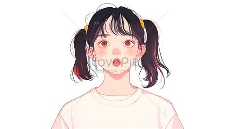 귀엽고 귀여운 소녀 일러스트 무료 다운로드 Lovepik