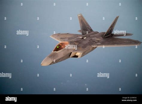 A Us Air Force F 22 Raptor Soars Above The United Arab Emirates March