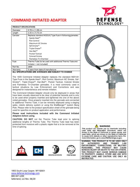 Command Initiated Adapter 1600 Pdf