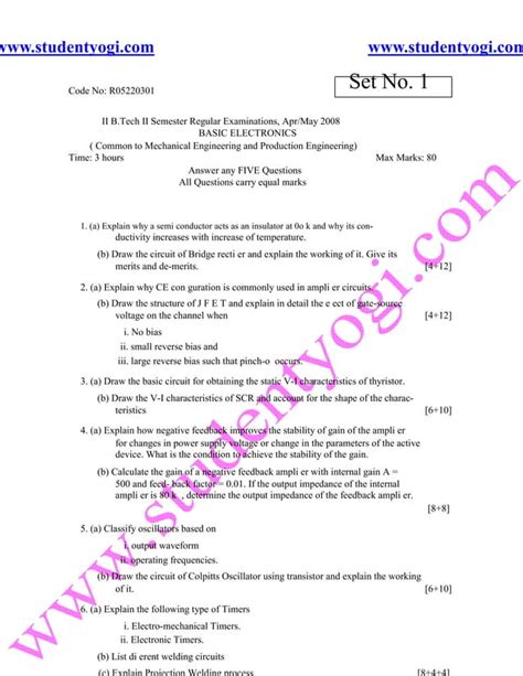 Basic Electronics Jntu Btech 2008 Pdf