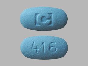 C 416 Pill Blue Oval 13mm Pill Identifier