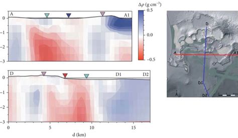 Selected Vertical Density Cross Sections Locations Of The Plotted