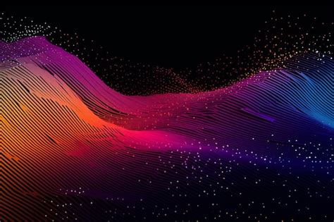 추상 파 메쉬 포인트 클라우드 배열 배경 디자인 프리미엄 벡터