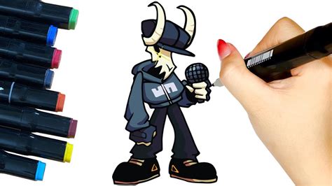 How To Draw Tabi From Friday Night Funkin Mod Tabi Fnf Youtube