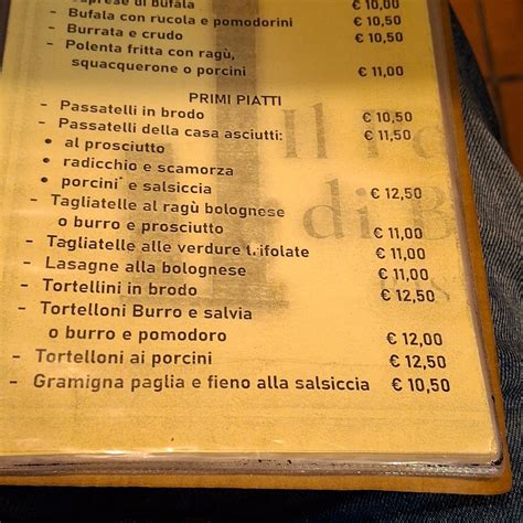 Il Passatello Di Bologna Ristorante San Vitale Menu Prezzo