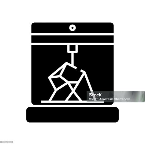 3d 인쇄 검은 색 아이콘 개념 그림 벡터 평면 기호 글리프 기호 3차원 형태에 대한 스톡 벡터 아트 및 기타 이미지 3차원 형태 개념 개체 그룹 Istock