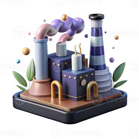 Wonderful Artistic Biomass Power Plant With Green Field Cutout