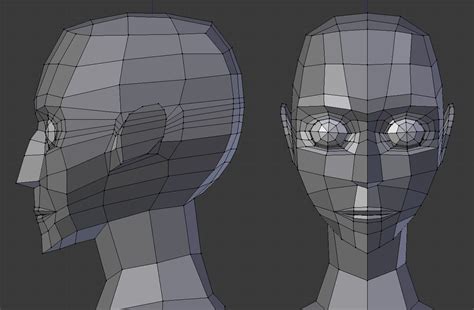Low Poly Face Topology