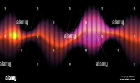 Abstract Glowing Audio Waveform Background Vector Illustration Stock