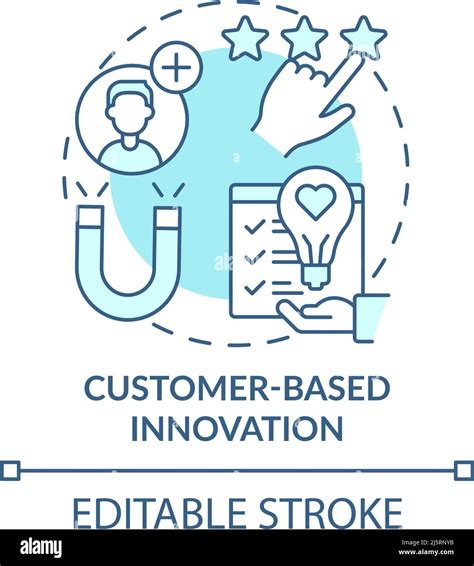 Customer Based Innovation Turquoise Concept Icon Stock Vector Image And Art Alamy