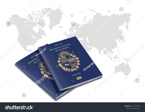 Uruguay Passport Twice Passport On World Stock Illustration 1270332619 Shutterstock