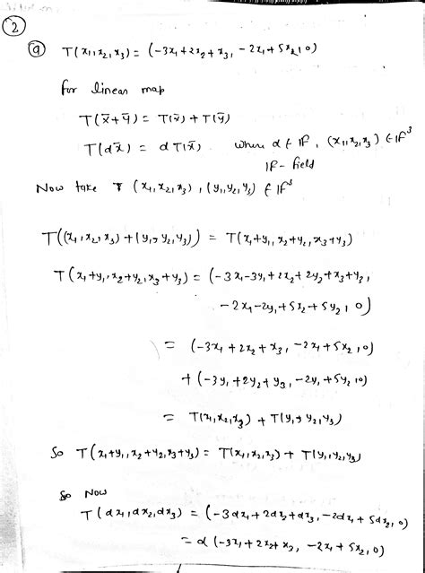 [solved] 2 7 which of the given transformations is linear justify