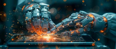 Premium Photo Engineer Hand Using A Tablet With Realtime Monitoring Software In A Smart