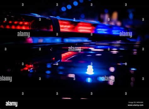 Emergency Warning Red And Blue Roof Mounted Police Led Blinker Light