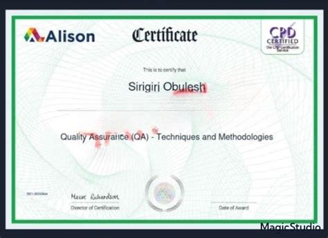 obulesh sirigiri on linkedin i m happy to share that i ve obtained a new certification alison qa …
