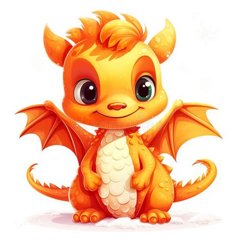 Orange Dragon Cartoons Stock Illustrations 94 Orange Dragon Cartoons