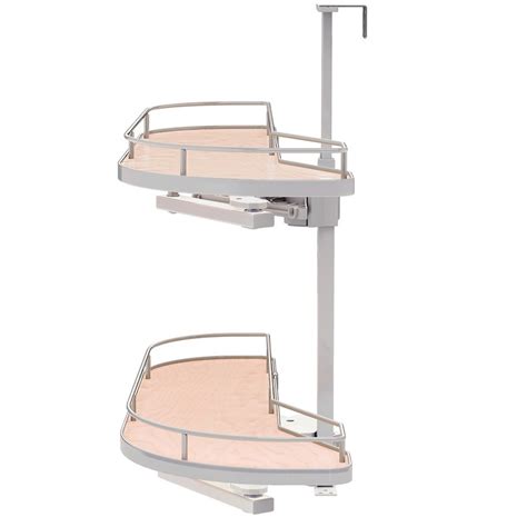 REV A SHELF INC Girasolo 12 Left Door Two Tier Blind Corner Organizer Maple Rev A Shelf 587 12 LMP