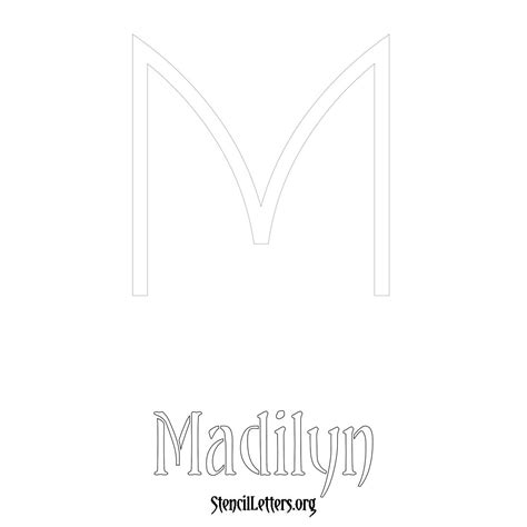 Madilyn Free Printable Name Stencils With 6 Unique Typography Styles