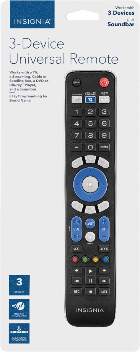 Customer Reviews Insignia™ Universal 3 Device Remote Black Ns Rmt3d18