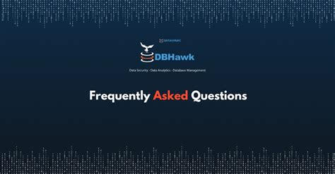 Faq Page For Dbhawk Questions Datasparc Inc Posted On The Topic Linkedin