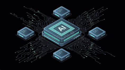 Isometric Artificial Intelligence Chip Animation Artificial Intelligence Concept Futuristic