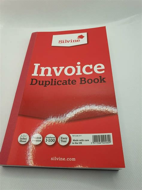 Silvine Invoice Duplicate Book Silvine Invoice Duplicate Book