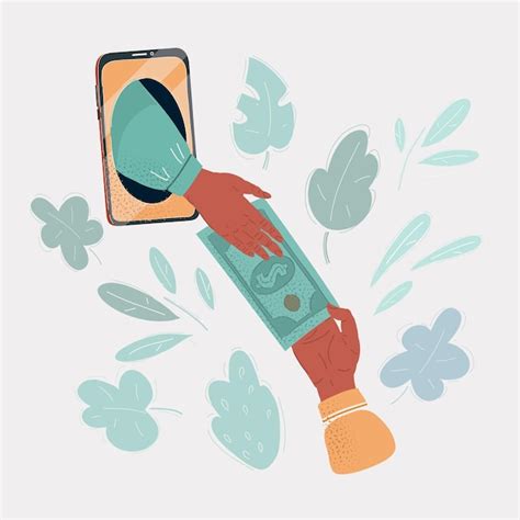Premium Vector Catoon Vector Illustration Of Smartphone Give Money To
