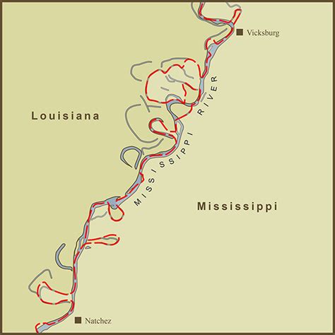 Iowa And Illinois Map Mississippi River Border States