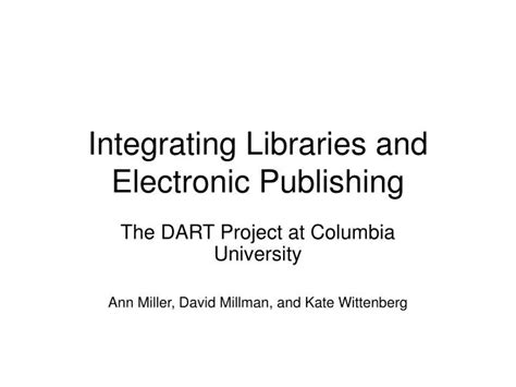 Ppt Integrating Libraries And Electronic Publishing Powerpoint Presentation Id7097162