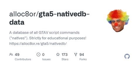 Github Alloc8orgta5 Nativedb Data A Database Of All Gtav Script