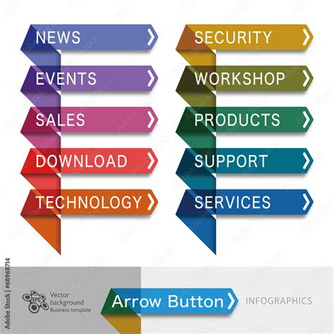 Infographic Vector Arrow Button Stock Vector Adobe Stock