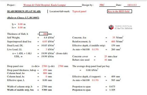 SLAB DESIGN FLAT SLAB Sipilpedia
