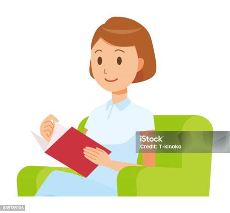 흰색 유니폼을 입고 여성 간호사는 소파에 앉아서 책을 읽고 간호사에 대한 스톡 벡터 아트 및 기타 이미지 간호사 건강 진단 건강관리와 의술 Istock