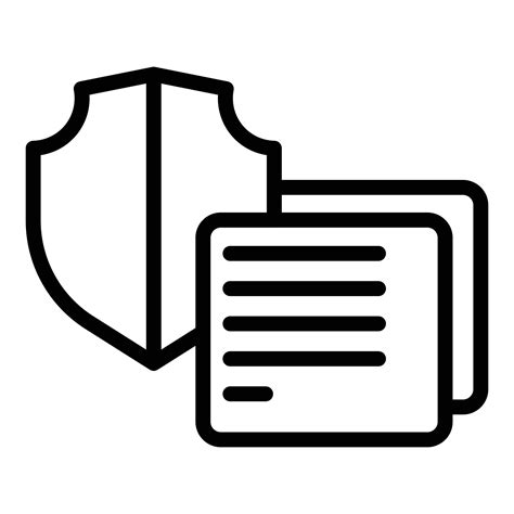 Data Protection Icon Outline Vector Privacy Shield Vector Art At Vecteezy