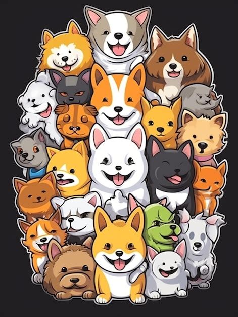 Premium Photo Different Types Of Puppies Vector