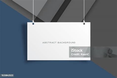 현실적인 교수형 빈 광고 모형입니다 추상적인 모양 개념 디자인 배경 추상적인 모양 배경입니다 추상적인 트렌디한 색상 배경 벡터 일러스트레이션 스톡 일러스트레이션 0명에 대한