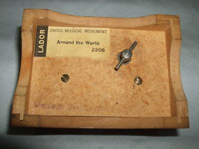 Vintage Lador Music Box Around The World Swiss Made 151157311