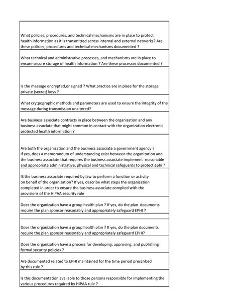 Hipaa Checklist Information Security Pdf Computing Technology And Computing