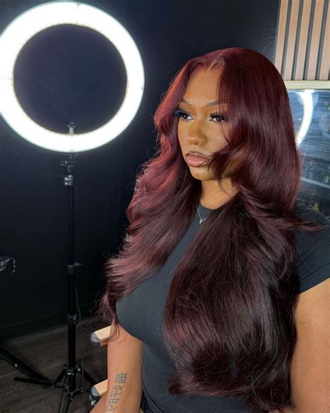 Burgundy Hair Black Women