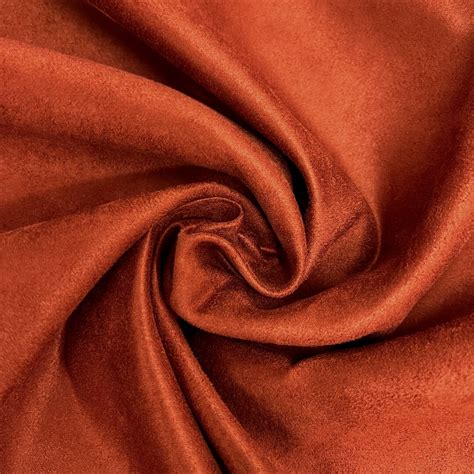 Giana Rust Faux Suede Polyester Microsuede Fabric By The Yard 10223