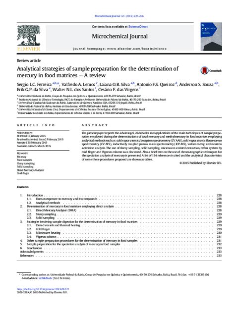 Pdf Analytical Strategies Of Sample Preparation For The Determination