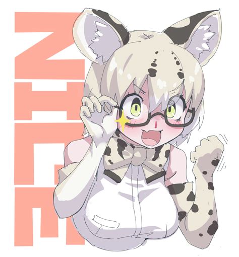 Lowlandgorilla Margay Kemono Friends Kemono Friends Margay Print 1girl Adjusting Eyewear
