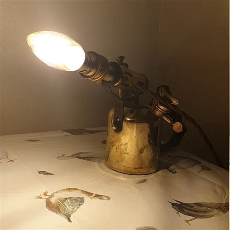Brass Blow Torch Lamp Etsy
