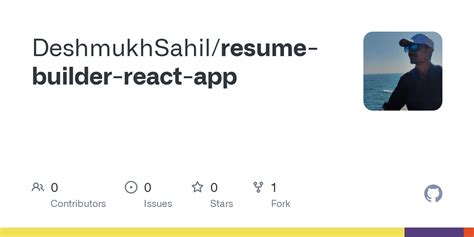GitHub DeshmukhSahil Resume Builder React App