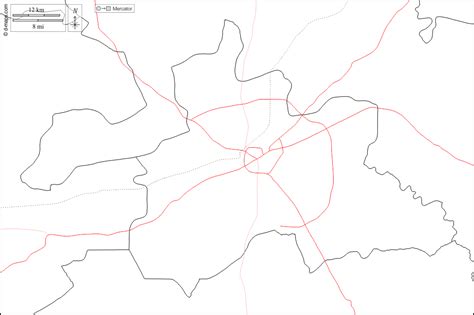 中央大區 免费地图 免费的空白地图 免费的轮廓地图 免费基地地图 边界 道路 白