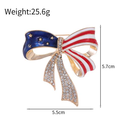 Bow Knot Us Flag Pin
