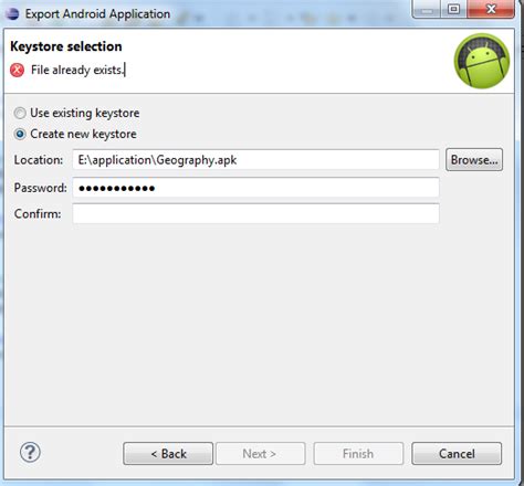 File Already Exists Error Occured When I Am Trying To Make My Apk