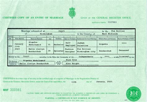 Uk Marriage Certificate Pdf