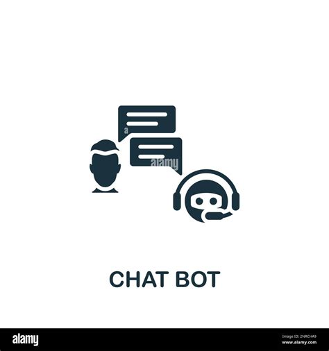 Chat Bot Icon Monochrome Simple Sign From Speech Collection Chat Bot Icon For Logo Templates