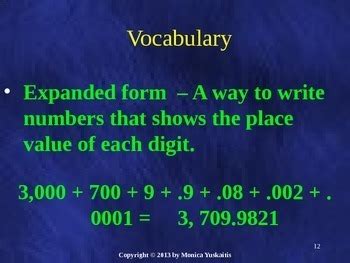 Th Grade Decimals Standard Expanded Word Form Comparing Lesson